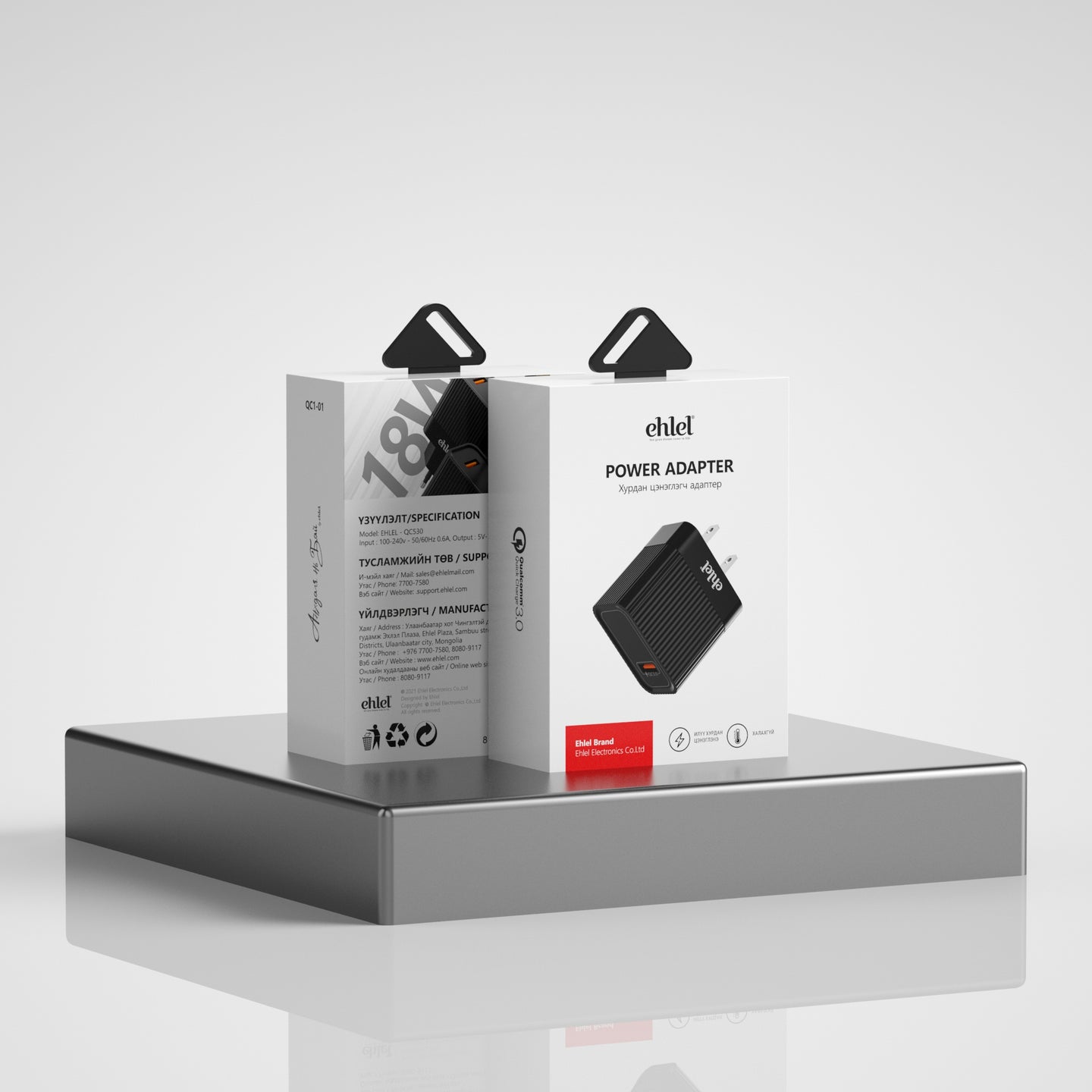 Ehlel QC-01 Power Adapter, QC 3.0, Global Compatibility